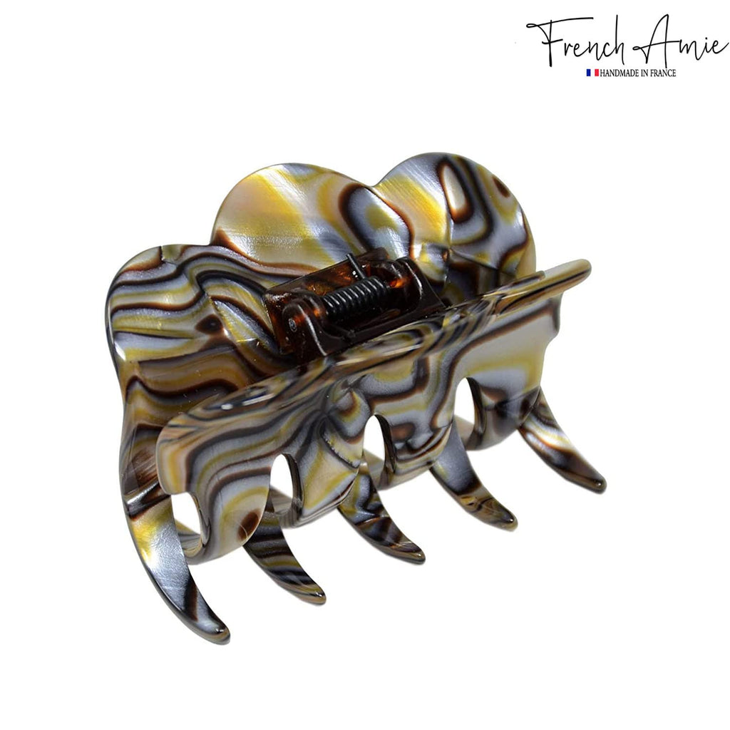 French Amie Crown Wave Medium 3” Celluloid Handmade Interlocking Hair ...