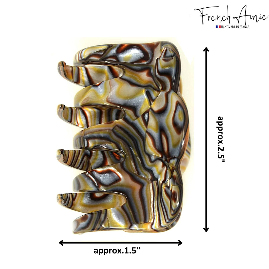 French Amie Crown Wave Medium 3” Celluloid Handmade Interlocking Hair ...