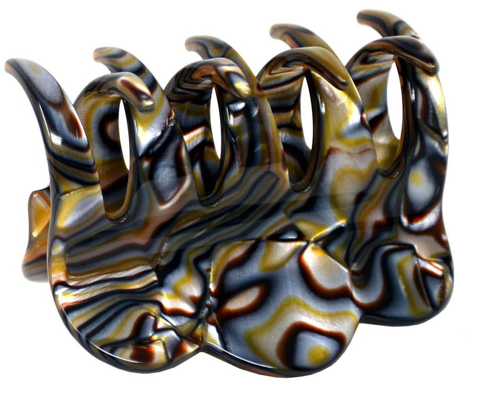 French Amie Crown Wave Medium 3” Celluloid Handmade Interlocking Hair ...