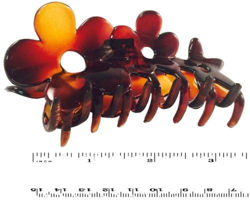 Parcelona French Flower Medium Tortoise Shell Jaw Hair Claw Clamp ...