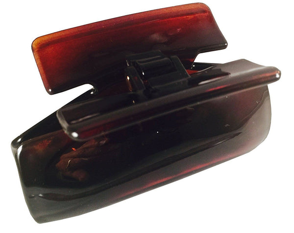 Parcelona French Oblong Shell Medium Celluloid Jaw Hair Claw Clip Clut ...