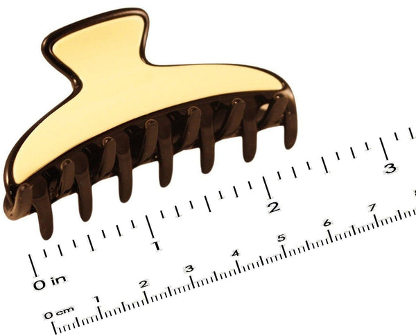 Parcelona French Zebra Small Celluloid Black Beige Hair Claw Clip ...